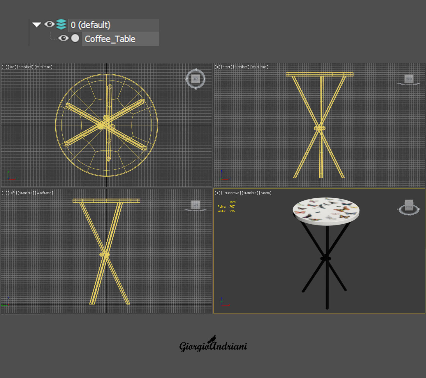 3D model Set Coffee Table VR / AR / low-poly | CGTrader