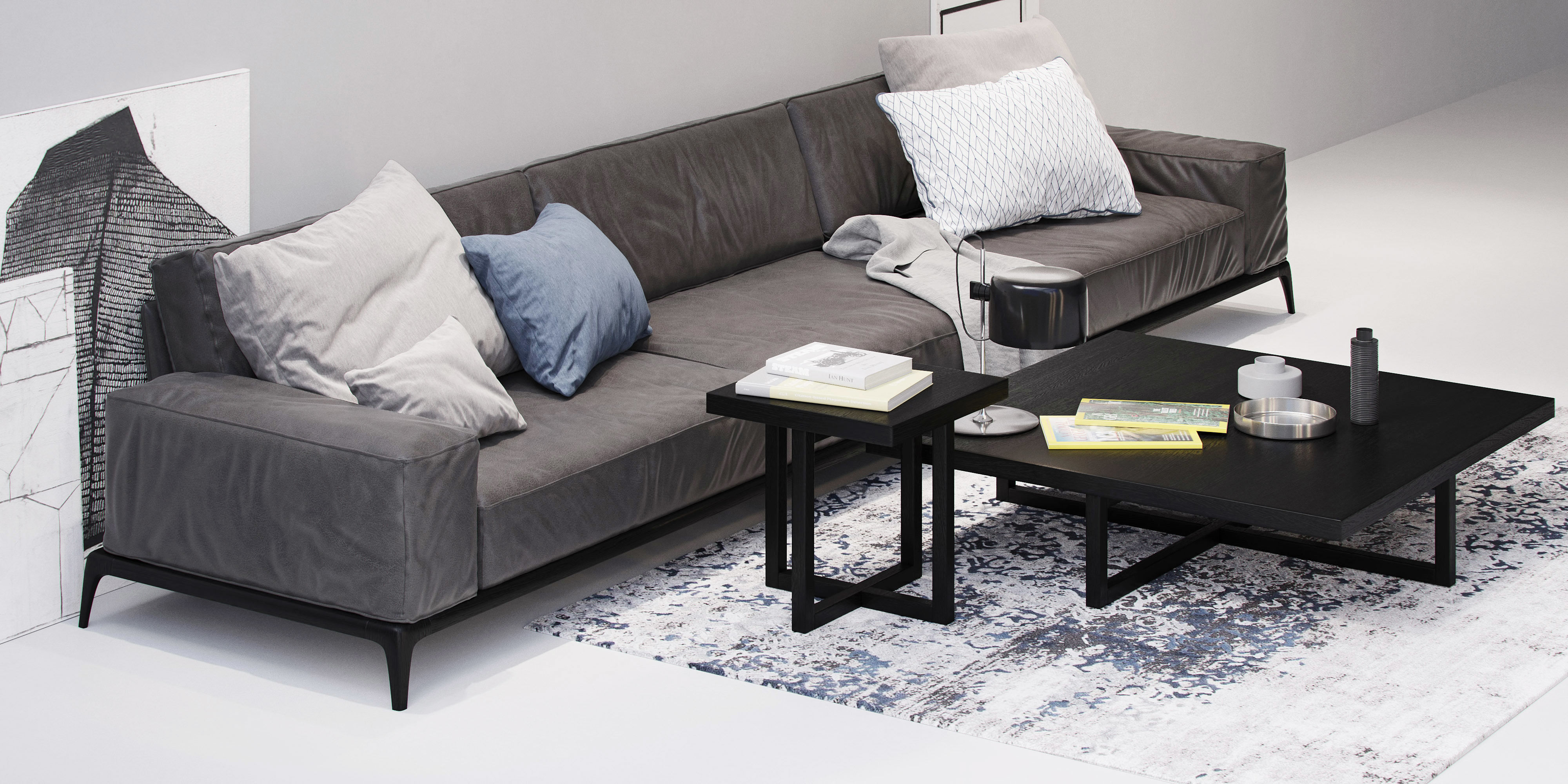 Poliform park sofa 2 3D model | CGTrader