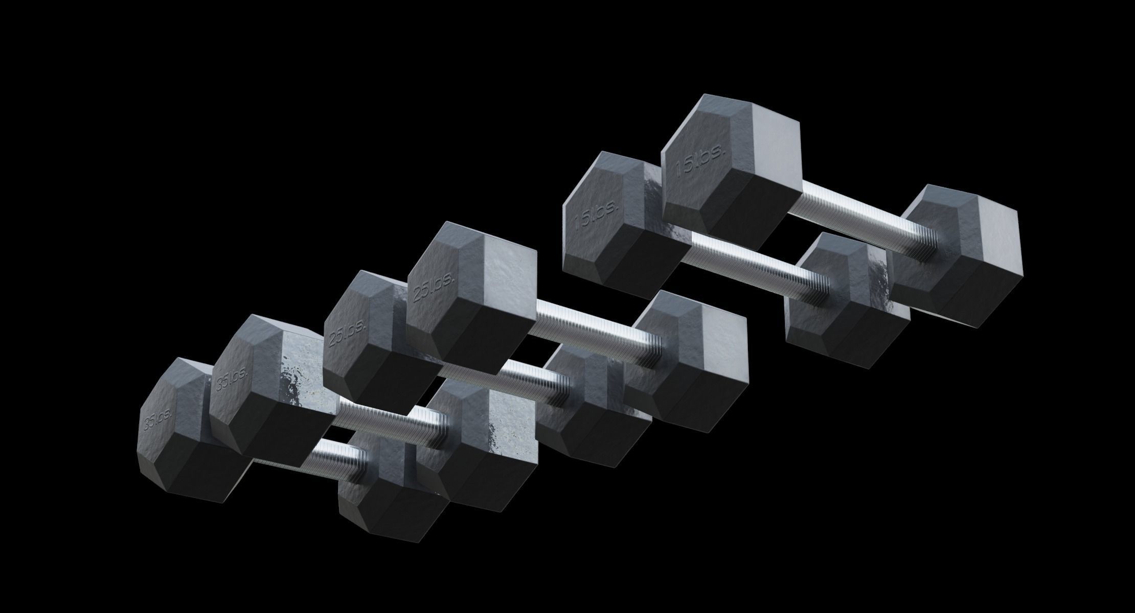 Gym Dumbbells - Low Poly 3D model | CGTrader