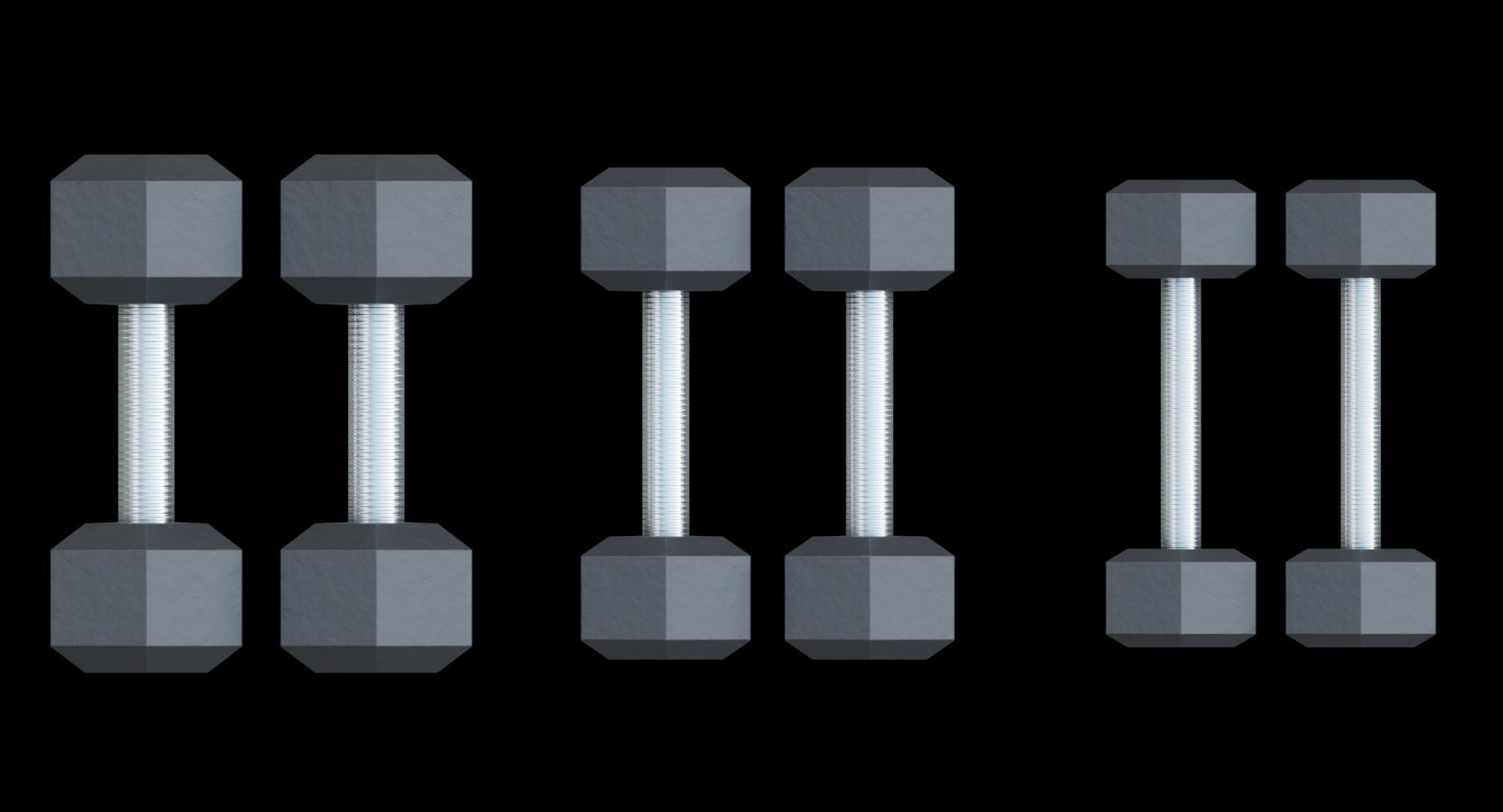 Gym Dumbbells - Low Poly 3D model | CGTrader