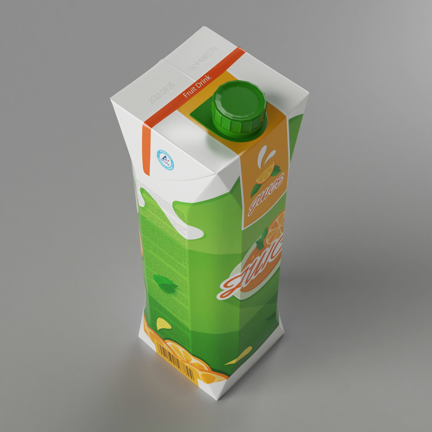 Tetra Juice Carton Box 3D model | CGTrader