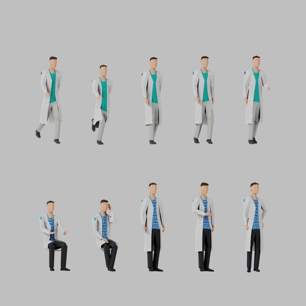 3D model Science Men VR / AR / low-poly | CGTrader