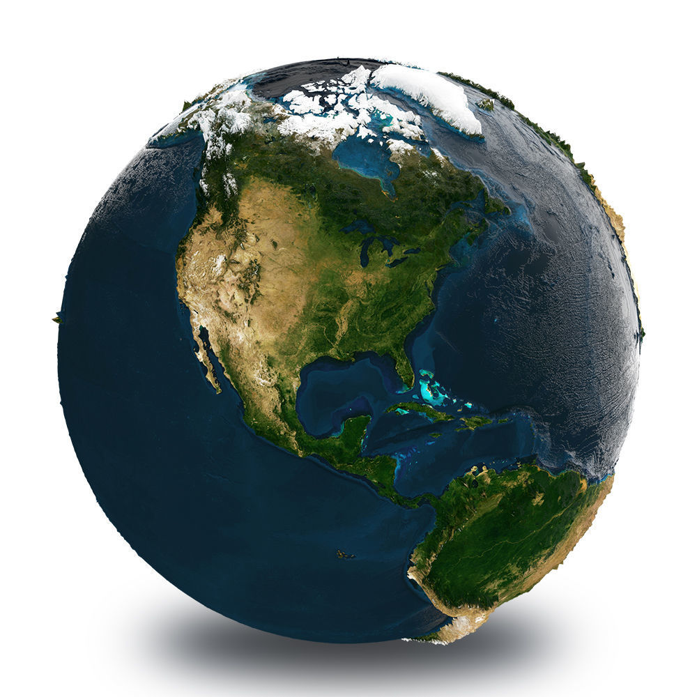 Planet Earth with NASA Height Maps and Improved Textures 3D model ...