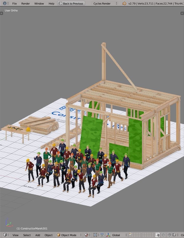 3D model Construction Men VR / AR / low-poly | CGTrader