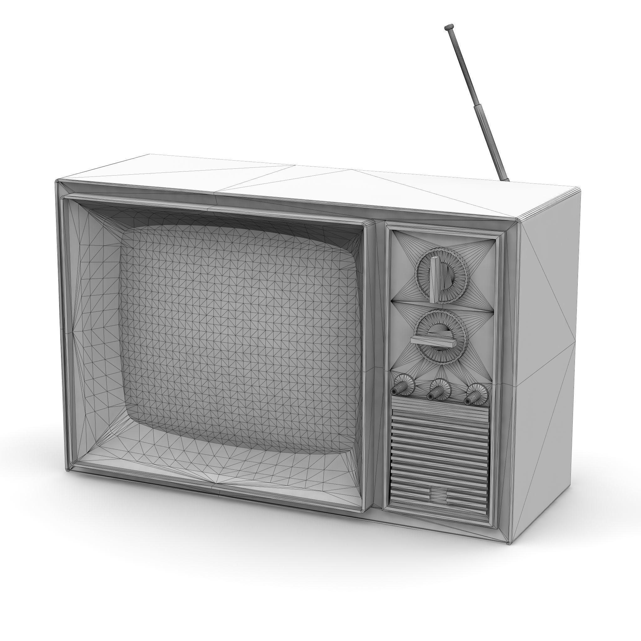 Vintage Television 3D model 3D printable | CGTrader
