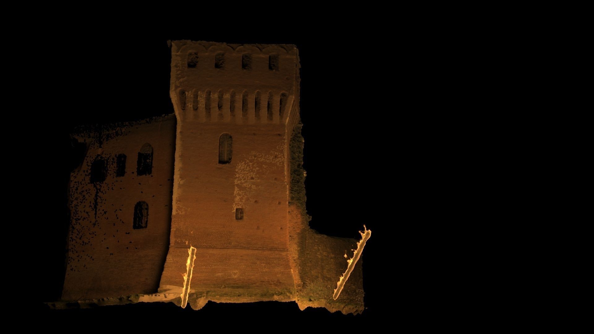 3D model Realistic castle model with texture and material mapped VR ...