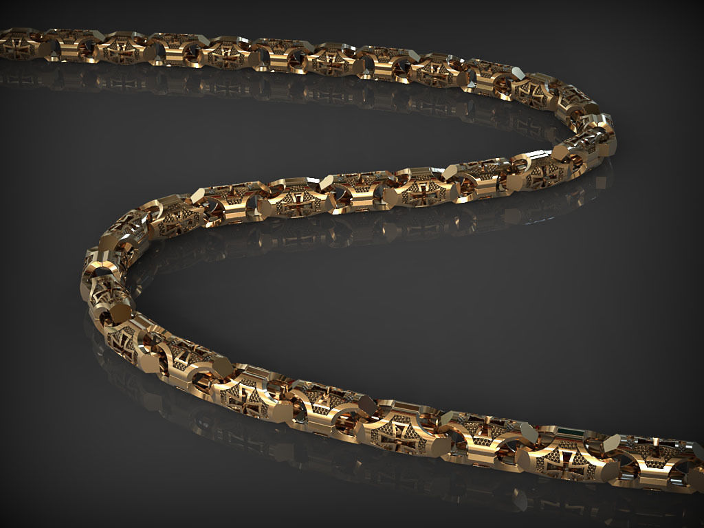 Chain link 127 3D model 3D printable | CGTrader