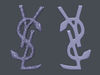YSL LOGO 3D model 3D printable | CGTrader