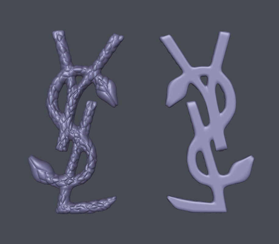 YSL LOGO 3D model 3D printable | CGTrader