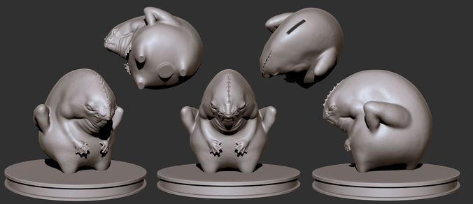 Money Box Deamon free 3D model 3D printable | CGTrader