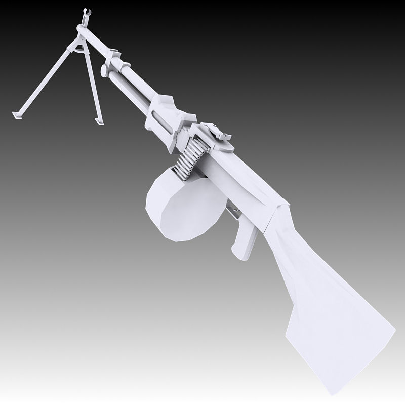 RPD Machine Gun 3D model | CGTrader