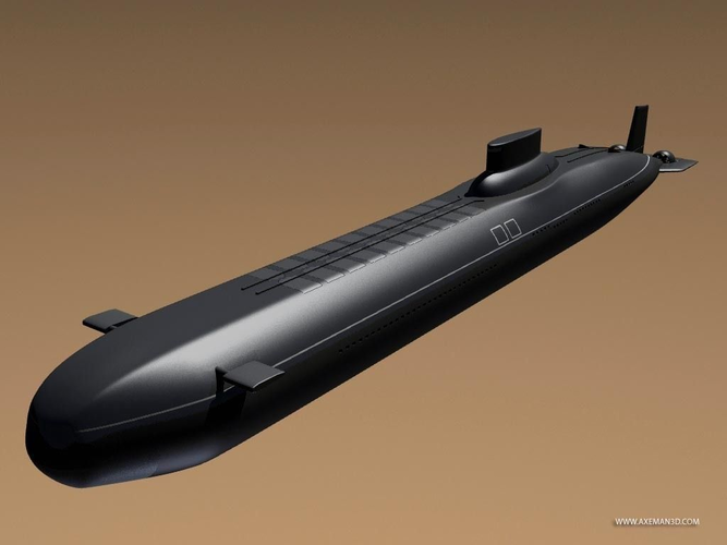 Red October Submarine free 3D Model 3DM - CGTrader.com