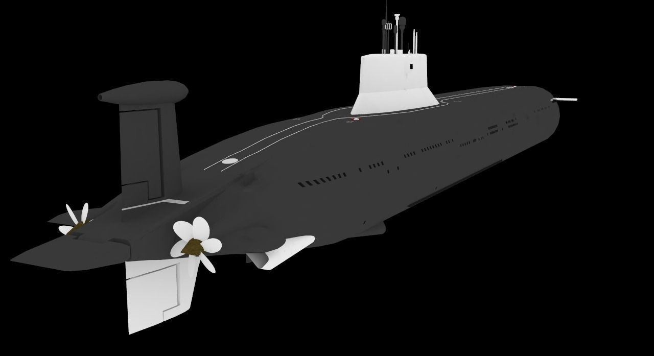 Red October Submarine free 3D Model 3DM - CGTrader.com