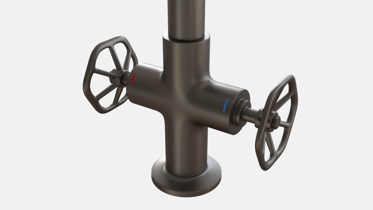 GAMLESJON Dual-control kitchen mixer tap faucet 3D model | CGTrader