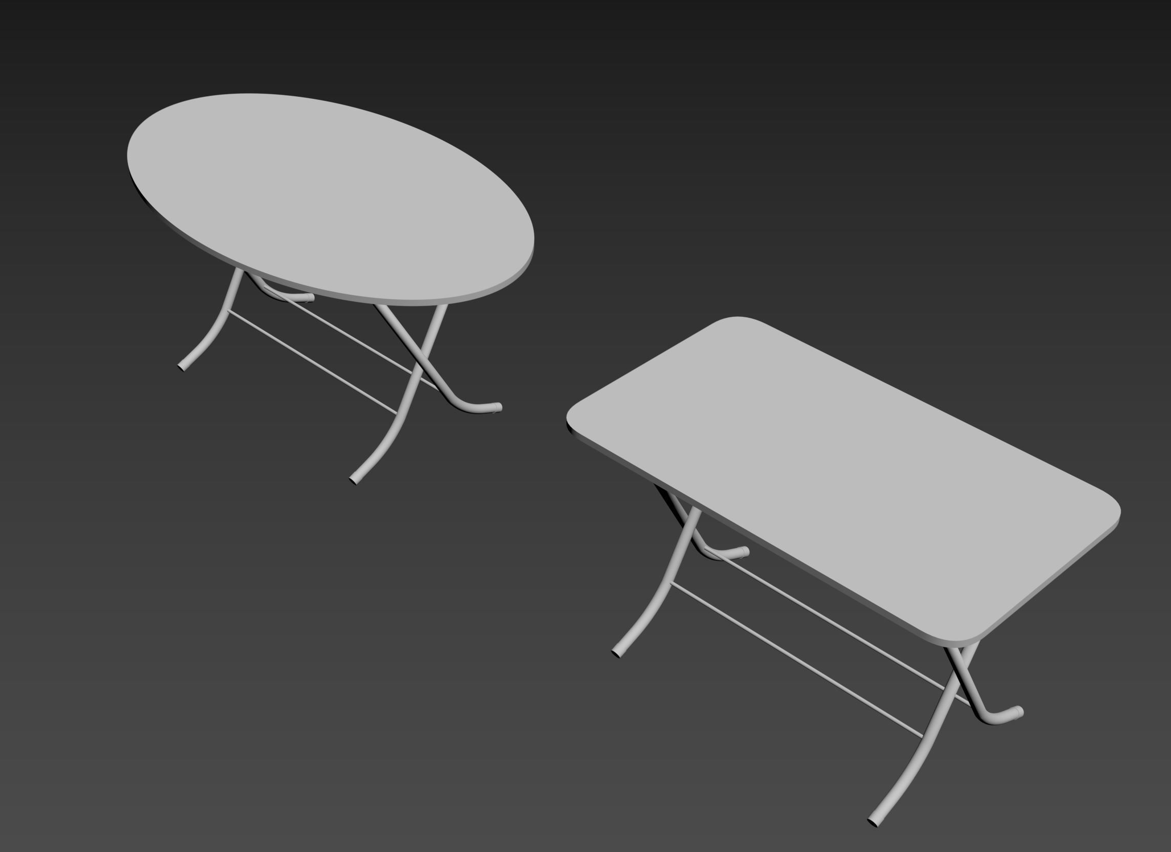 Folding Tables 3D model | CGTrader