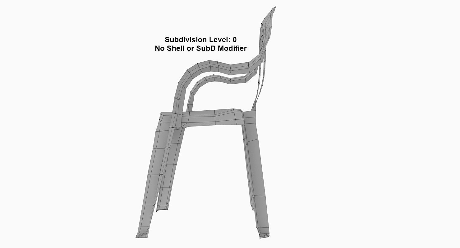 3D model Low Poly Plastic Chair VR / AR / low-poly | CGTrader