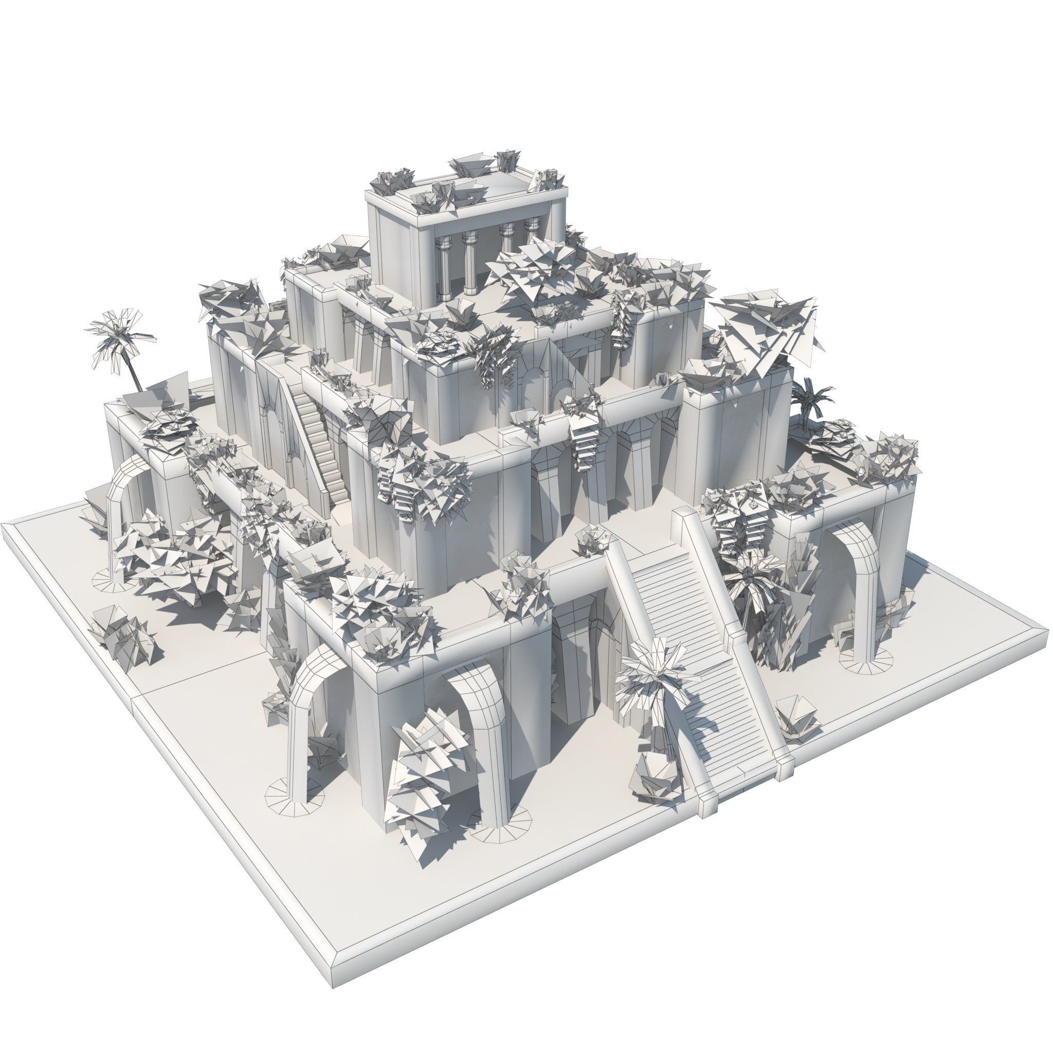 3D model Hanging Gardens of Babylon VR / AR / low-poly | CGTrader