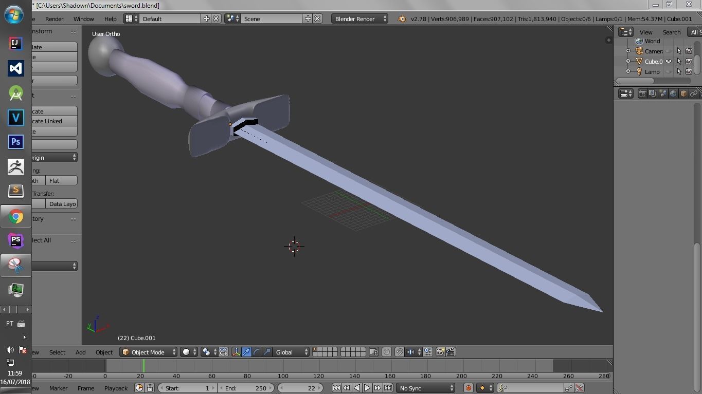 Basic Sword free VR / AR / low-poly 3D model | CGTrader