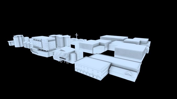 building set city 3D model | CGTrader