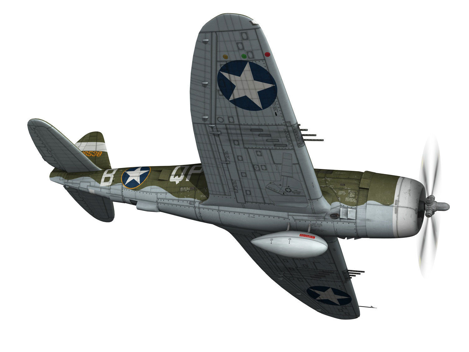 Republic P-47C Thunderbolt - Wela Kahao - QP-B 3D model | CGTrader
