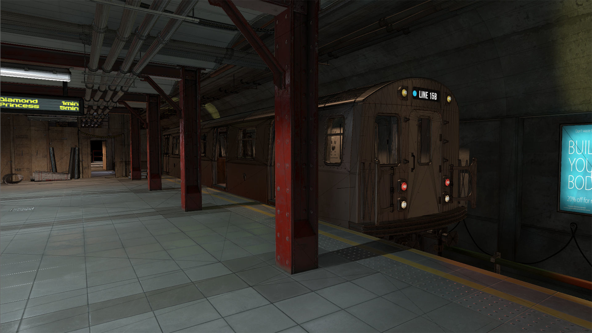 3D model Metro station modular kit VR / AR / low-poly | CGTrader