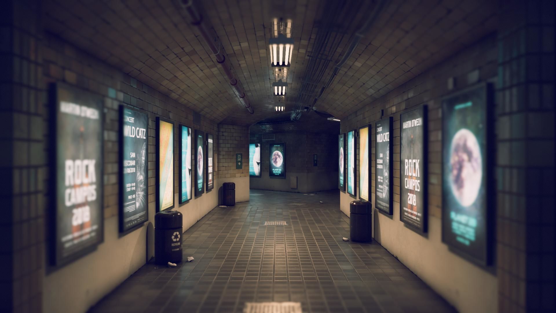 3D model Metro station modular kit VR / AR / low-poly | CGTrader