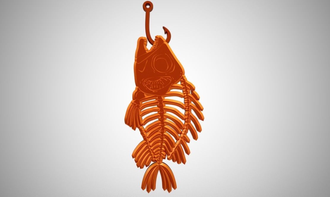Fishbone Necklace 3D model 3D printable | CGTrader