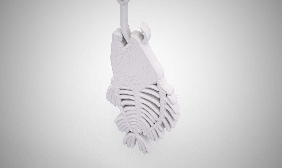 Fishbone Necklace 3D model 3D printable | CGTrader