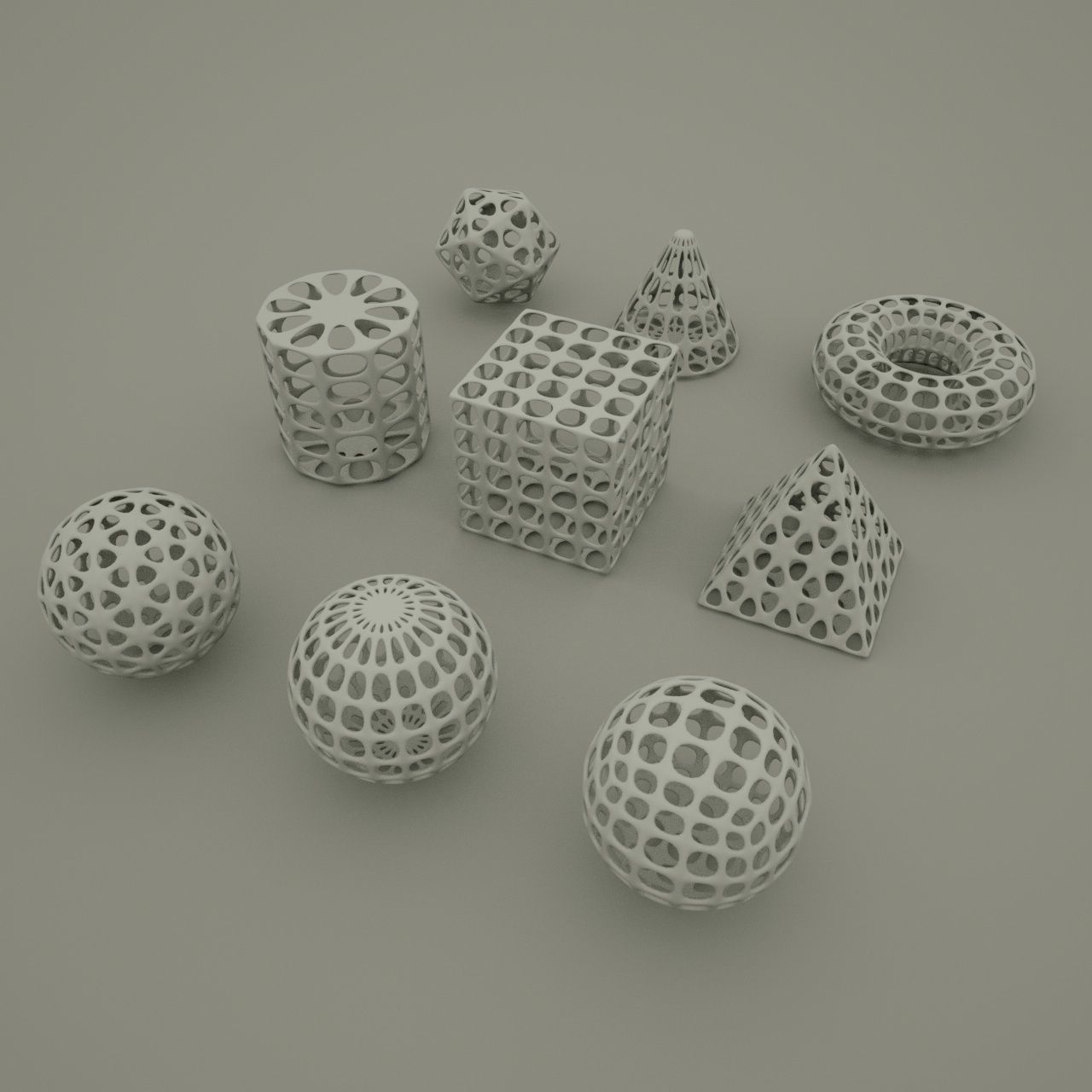 Standard geometric primitives 3D model 3D printable | CGTrader