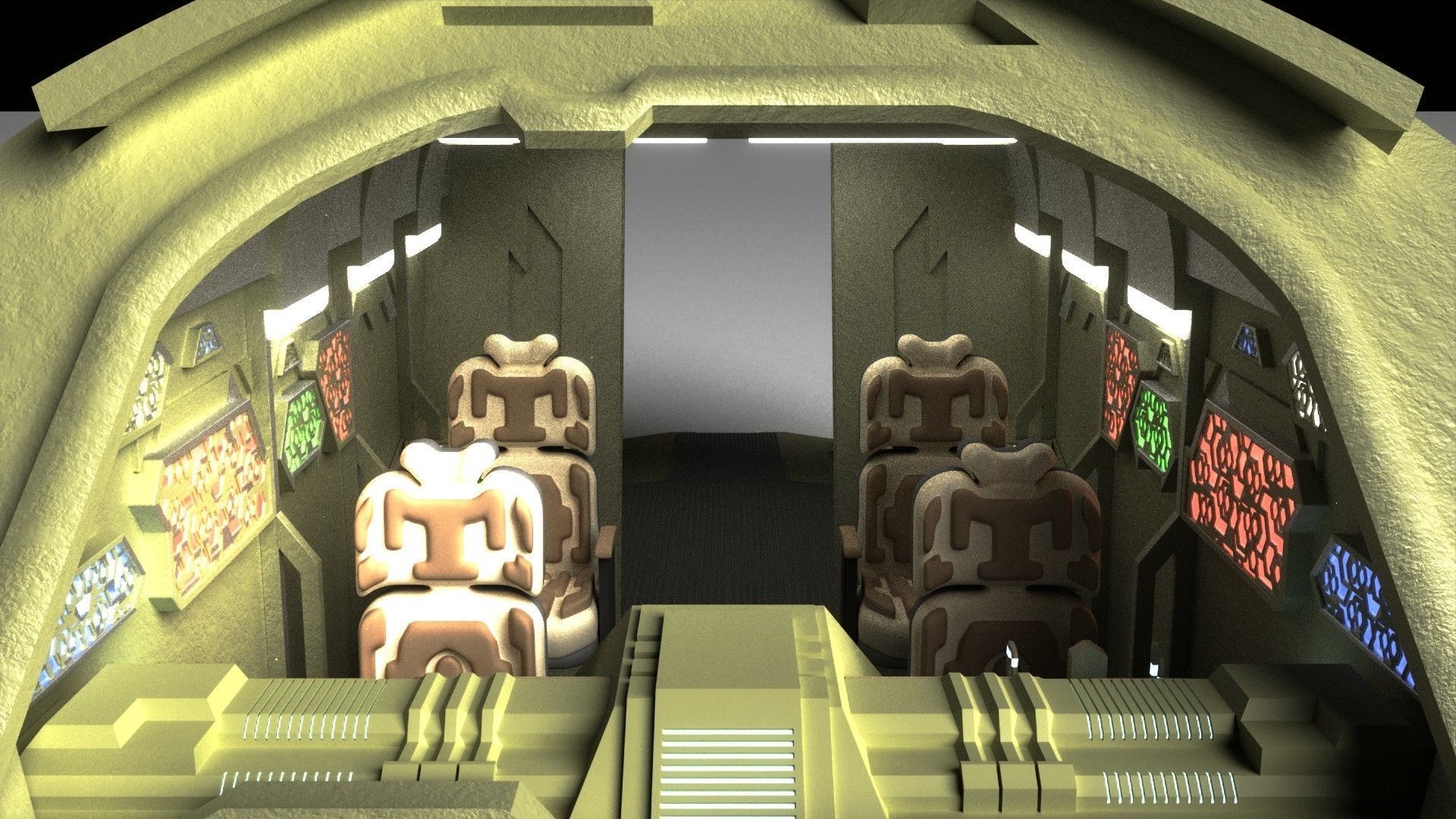 StarGate Atlantis Puddle Jumper 3D model animated rigged | CGTrader