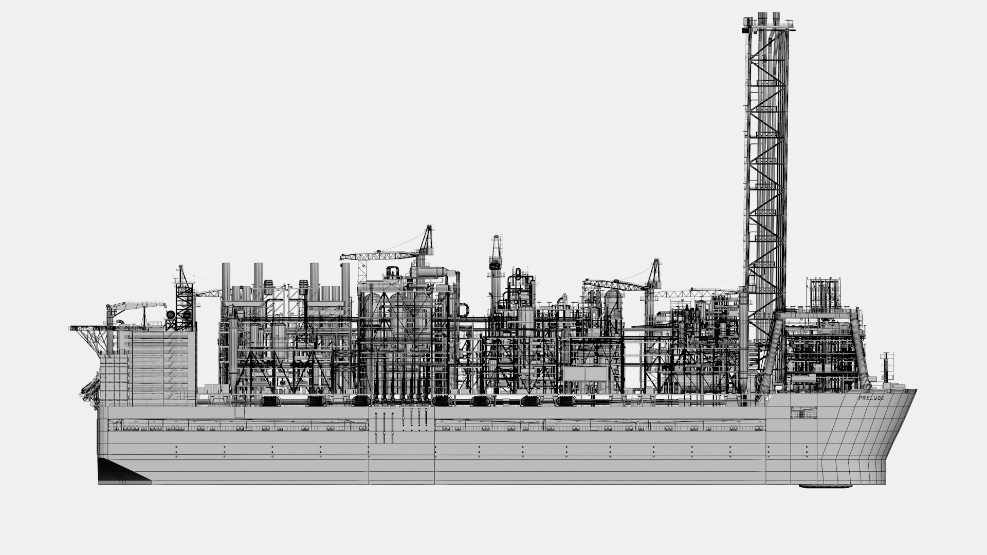 Shell prelude FLNG 3D model | CGTrader