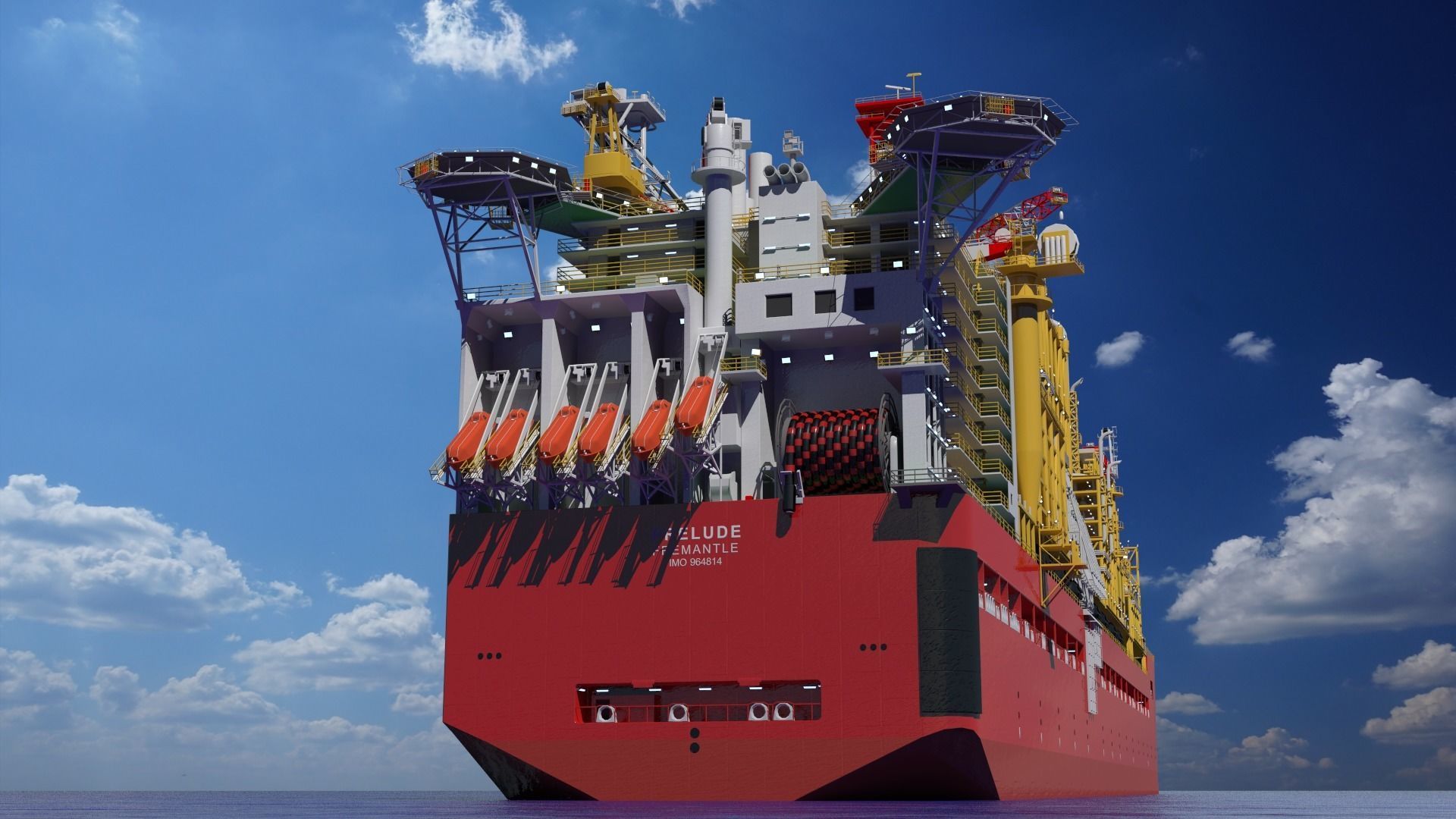 Shell prelude FLNG 3D model | CGTrader