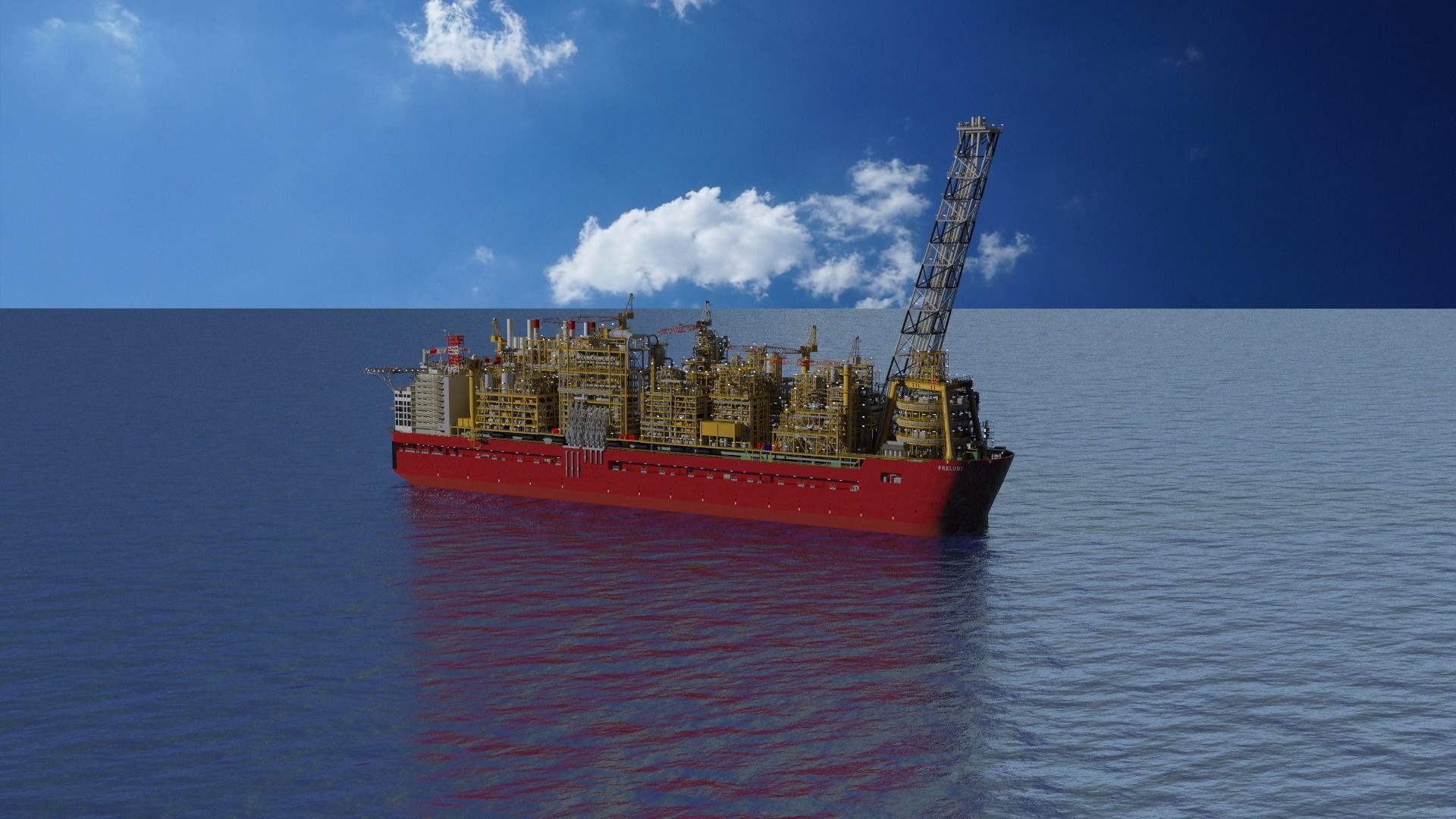 Shell prelude FLNG 3D model | CGTrader