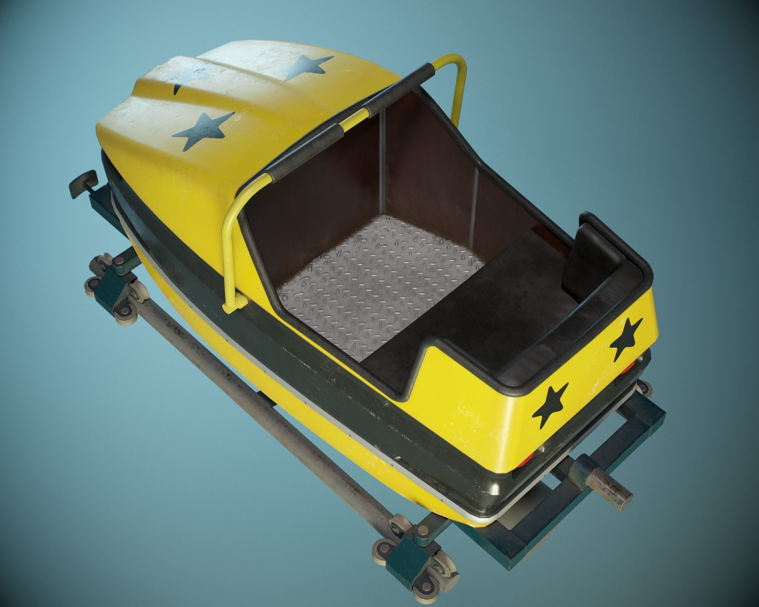 3D model Roller Coaster Cart PBR Game Ready VR / AR / low-poly | CGTrader
