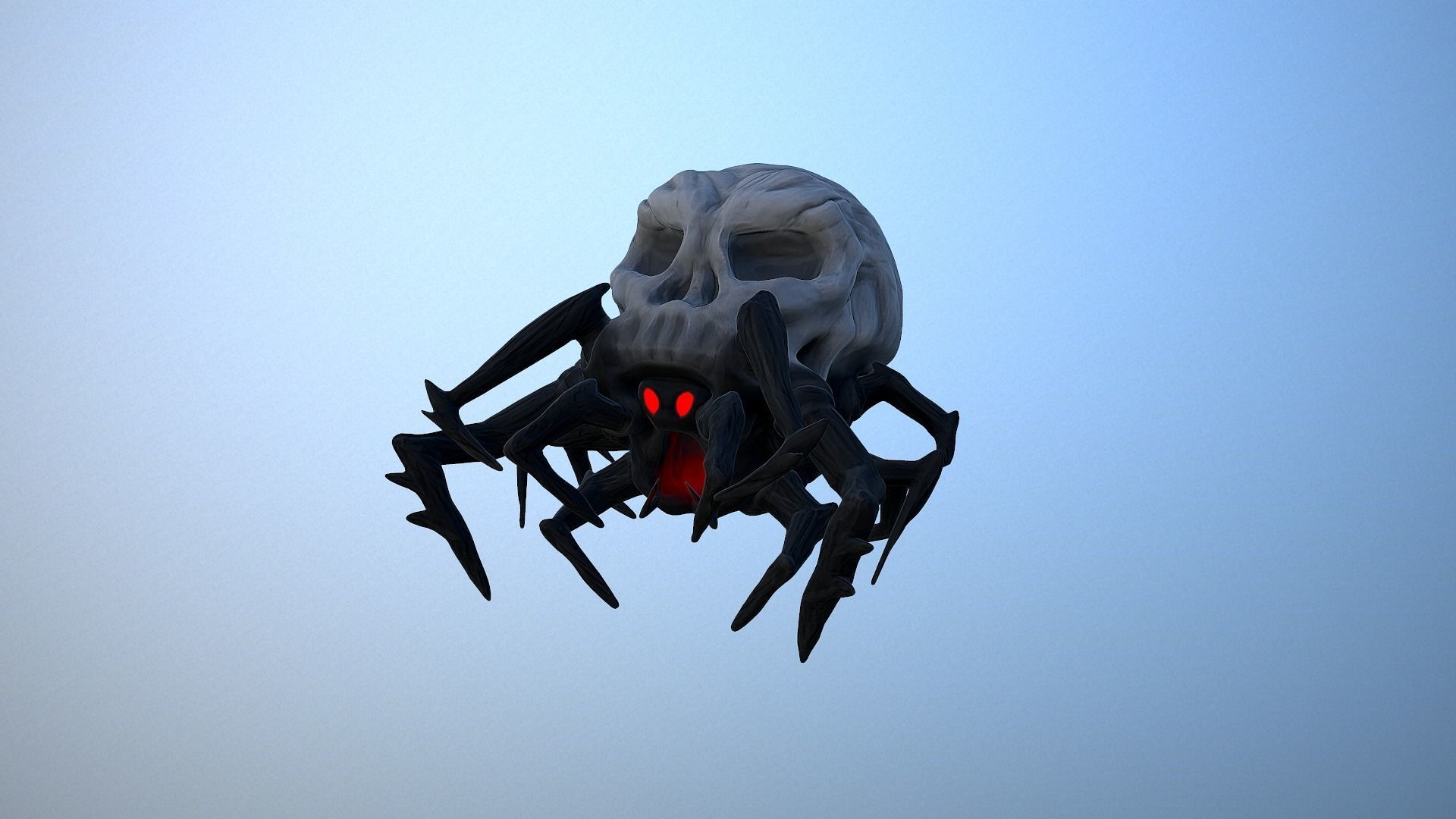 3D model spider skull low poly VR / AR / low-poly rigged | CGTrader