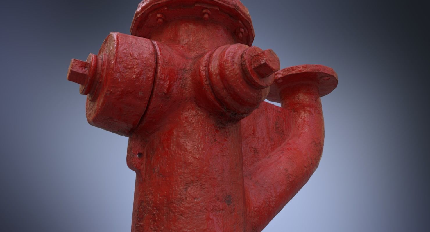 3D model Fire hydrant monitor nozzle VR / AR / low-poly | CGTrader