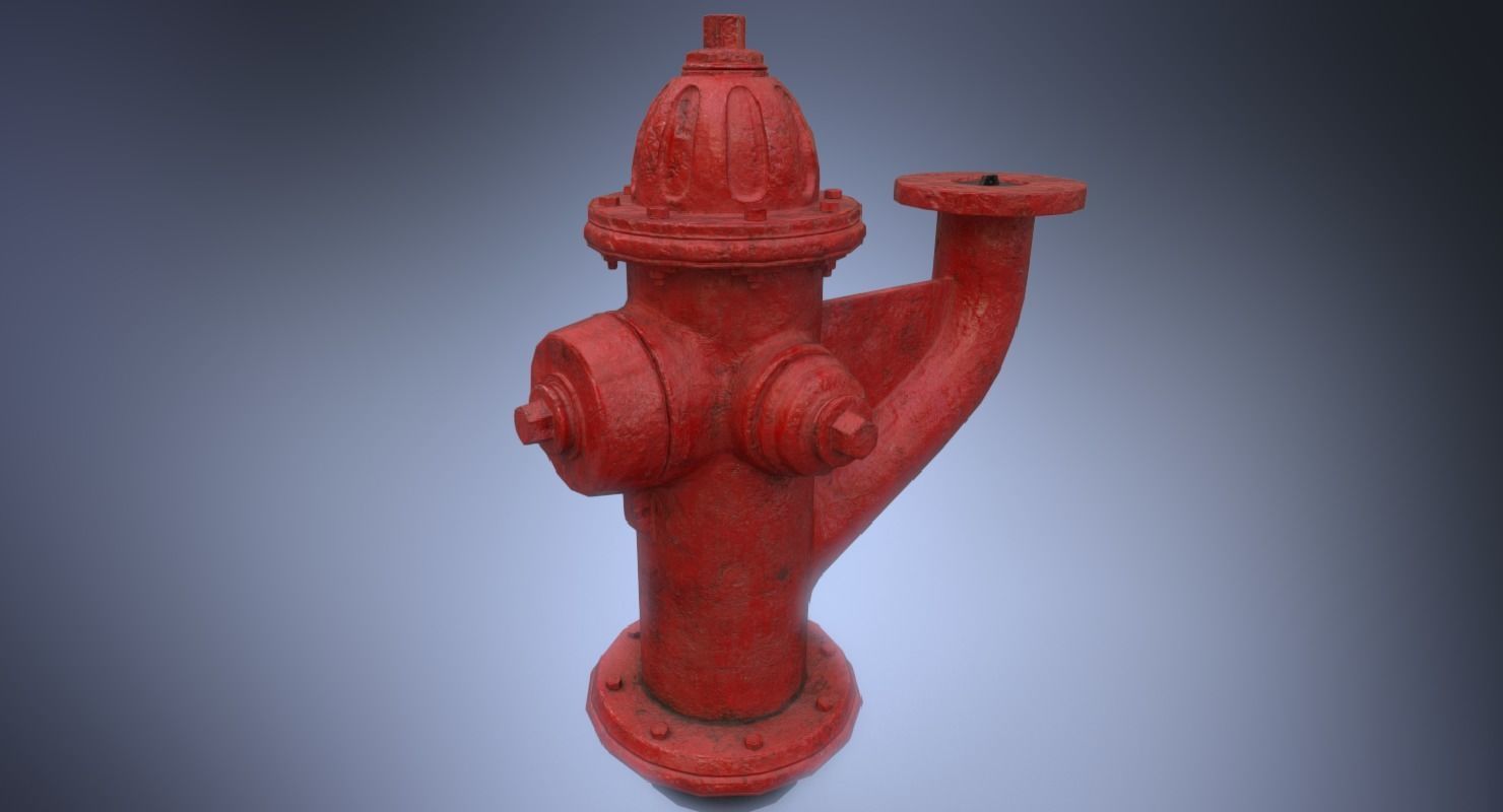3D model Fire hydrant monitor nozzle VR / AR / low-poly | CGTrader