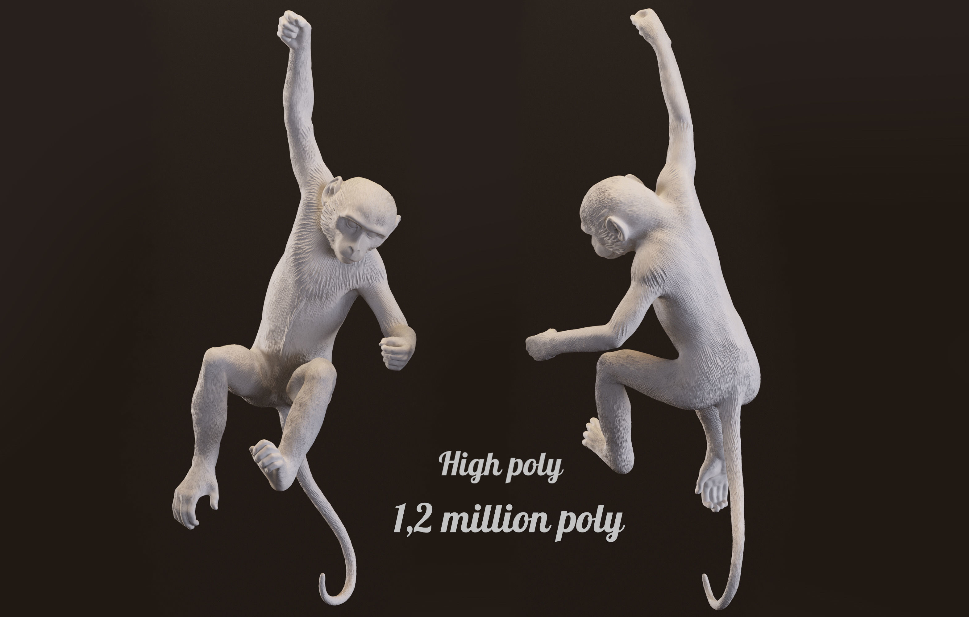 3D model The Monkey Lamp Ceiling Version by Seletti VR / AR / low-poly ...