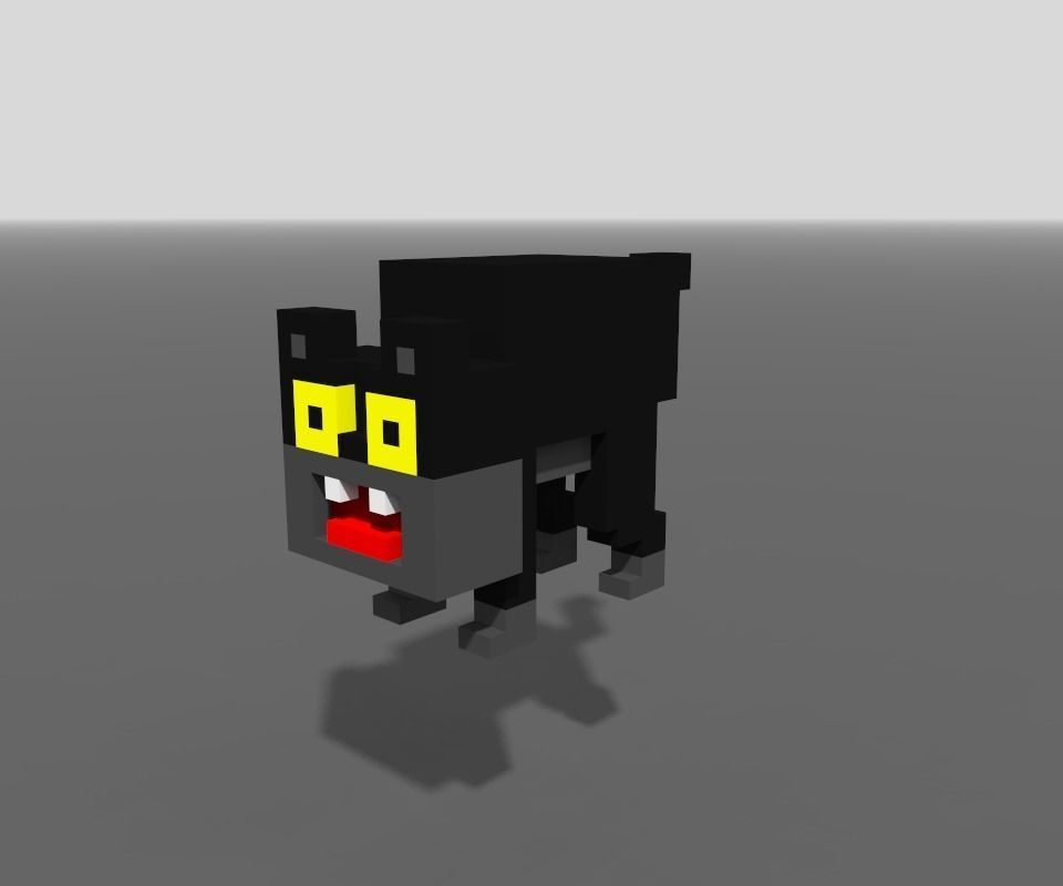 Voxel Scaredy Cat 3D model | CGTrader