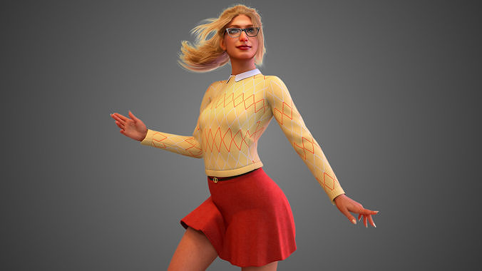 Supergirl - Kara Danvers 3D model animated rigged | CGTrader