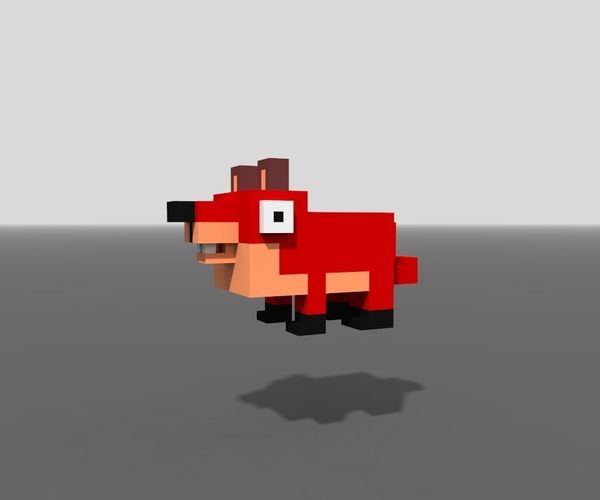 3D model Voxel Fox VR / AR / low-poly | CGTrader