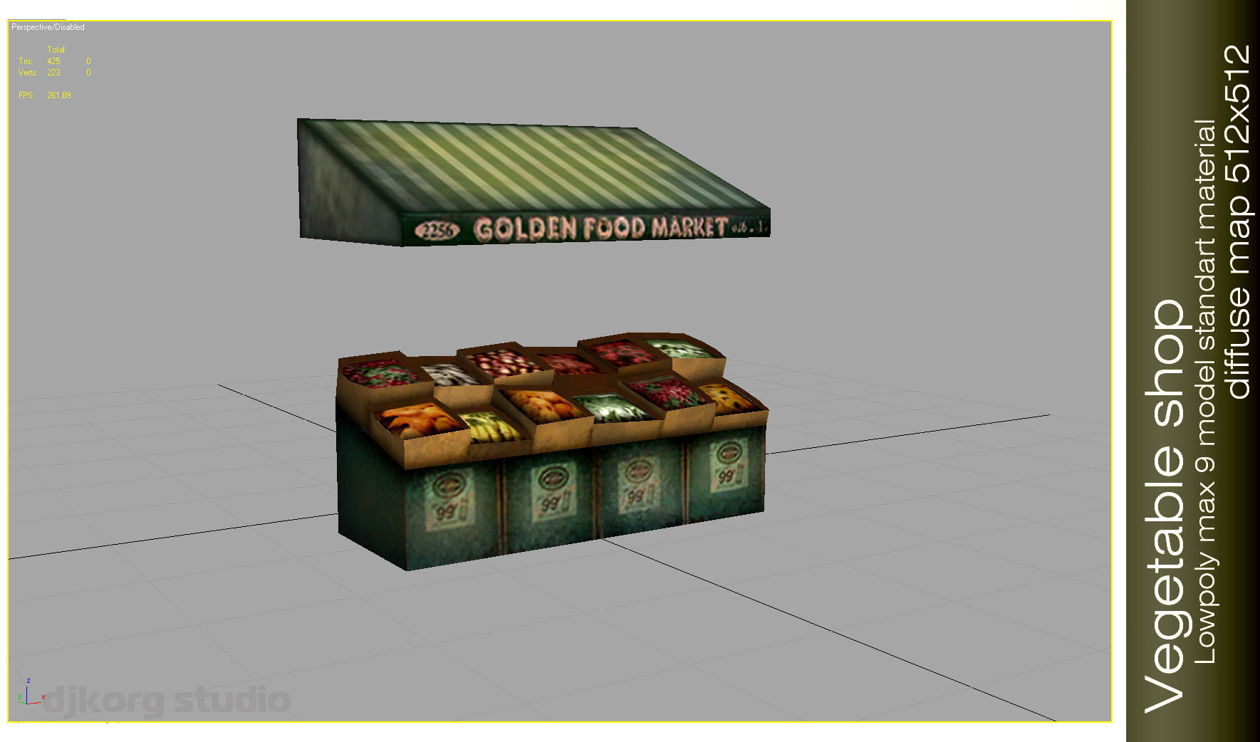 3D model Vegetable shop VR / AR / low-poly | CGTrader