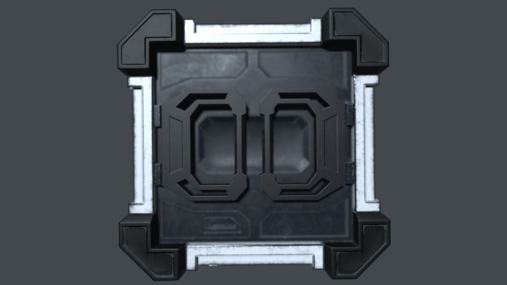 3D model SciFi Protective Crate Low Poly PBR Game Ready Asset sci-fi VR ...