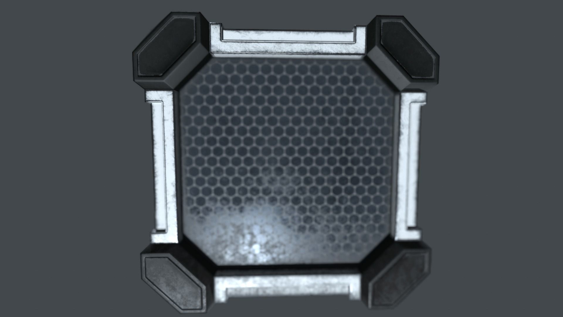 3D model SciFi Protective Crate Low Poly PBR Game Ready Asset sci-fi VR ...