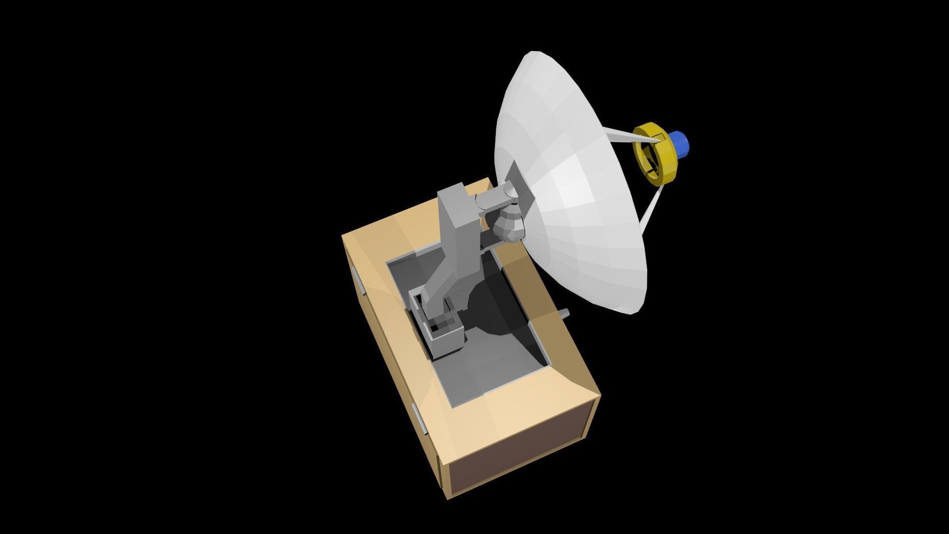 3D model Low poly satellite dish 1 VR / AR / low-poly | CGTrader