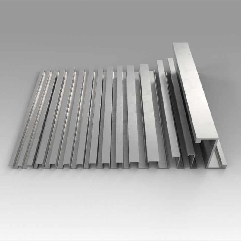 Metallic profile 3D model | CGTrader