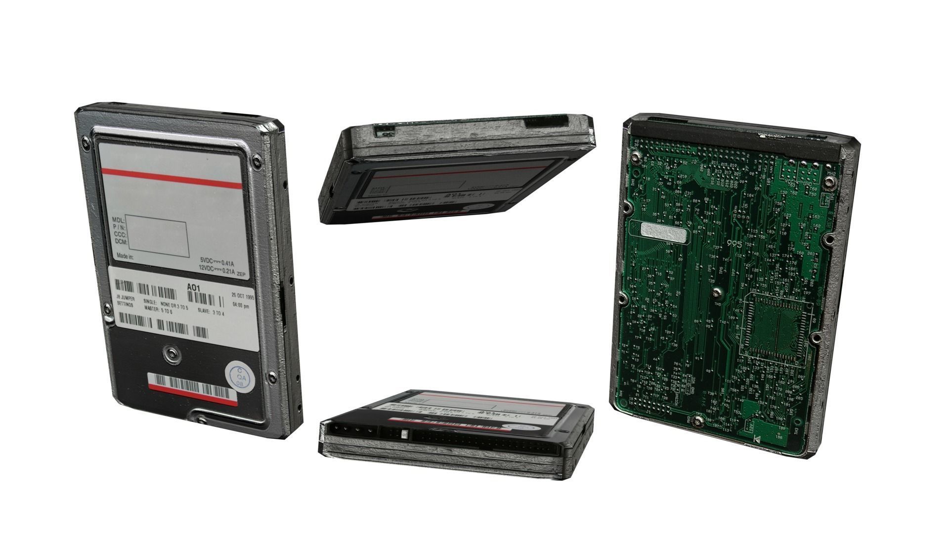 3D model HDD Hard Drive Computer Part Memory Tech Machine Metal PC VR ...