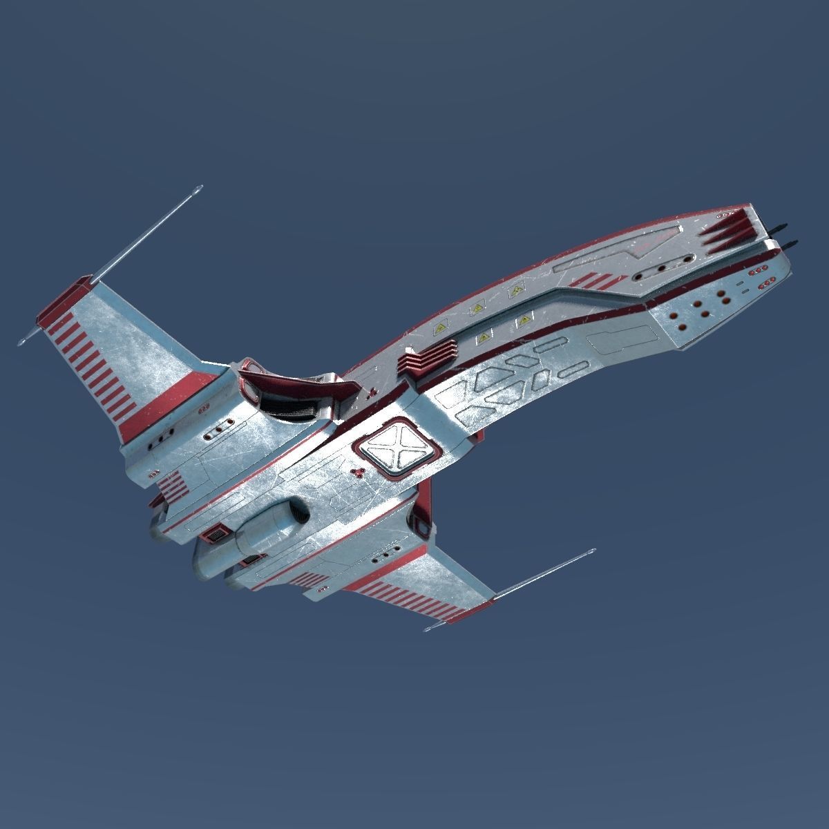 3D model Spaceship Dagger Type 1 Merged Pack 1 VR / AR / low-poly ...