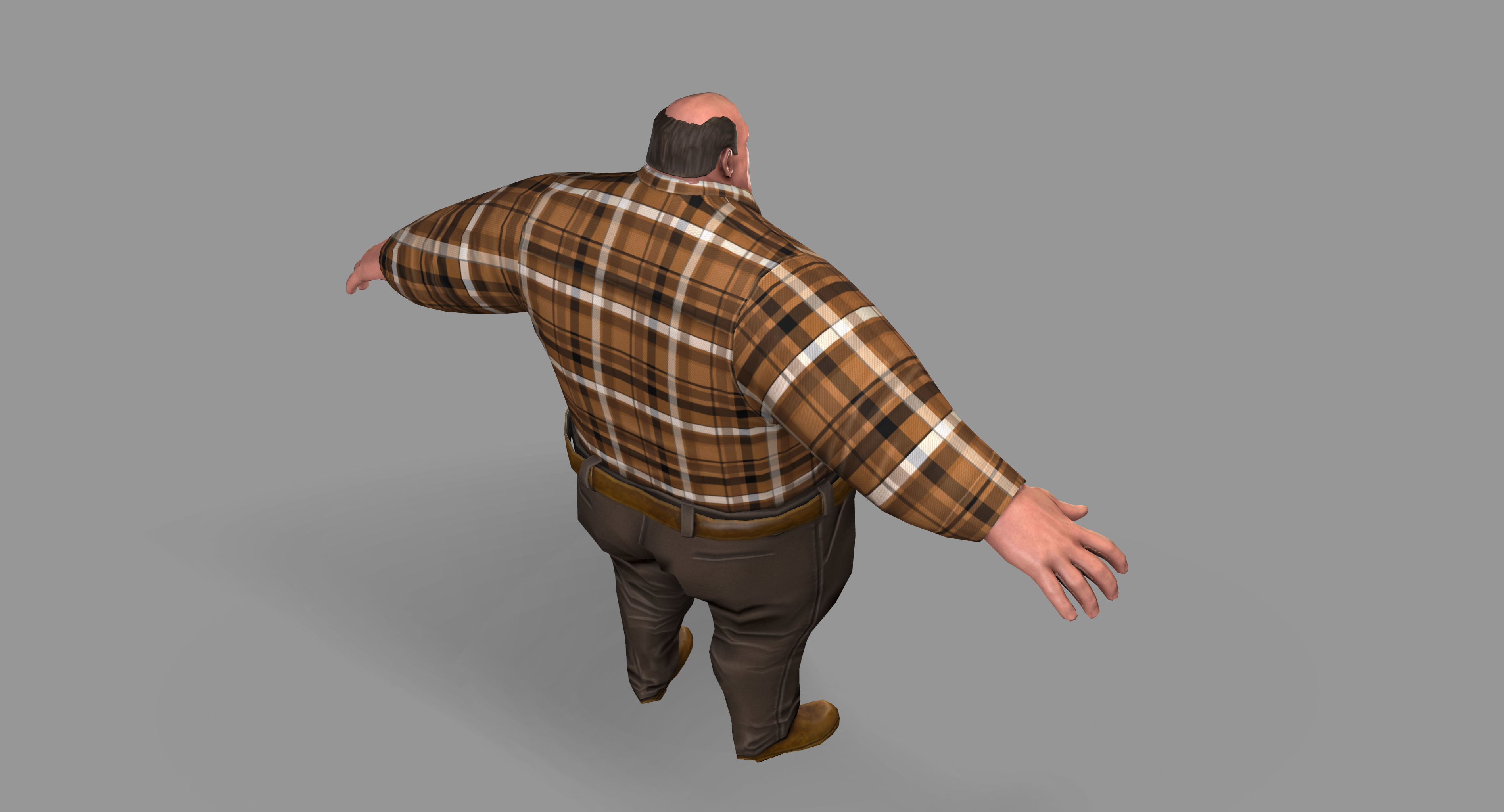 3D model Fat Man VR / AR / low-poly | CGTrader
