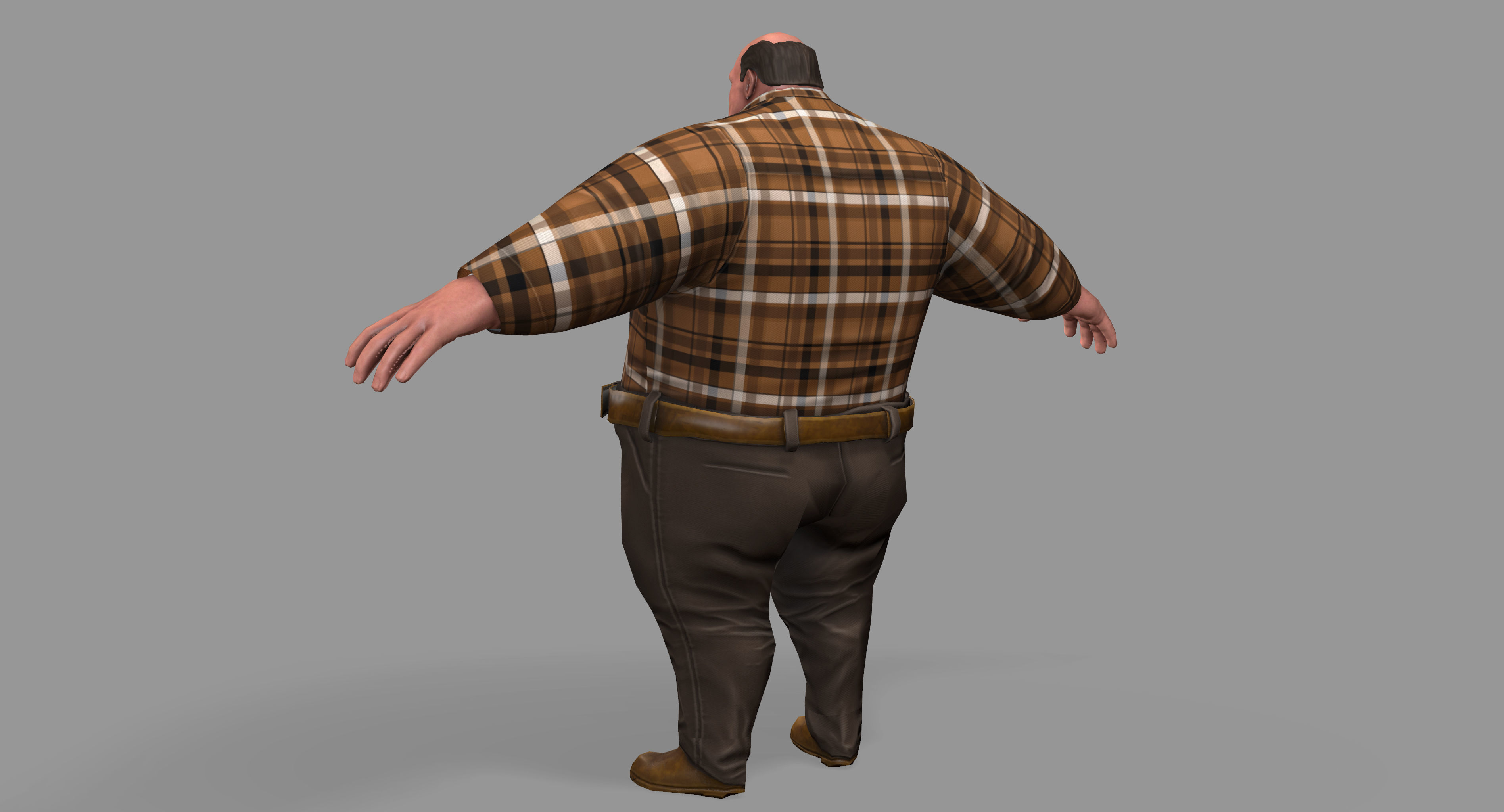 3D model Fat Man VR / AR / low-poly | CGTrader